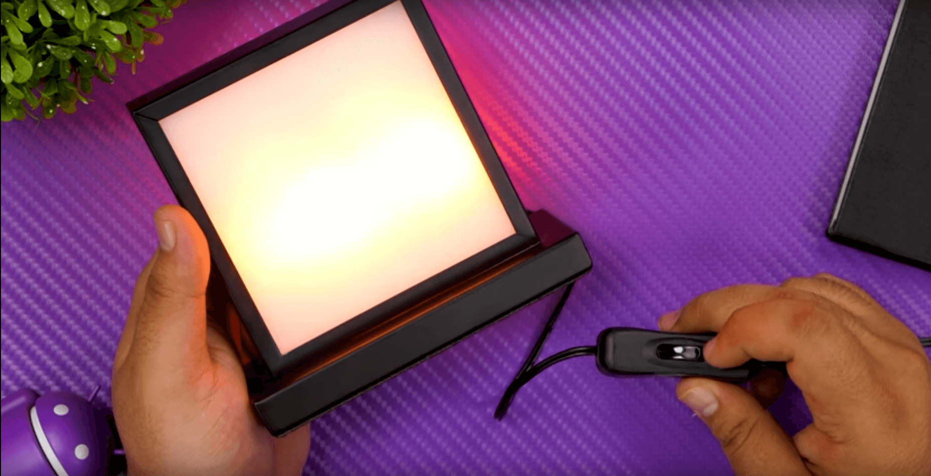 Fire lighting for desktop : Eterbiz LED Flame Effect Table Lamp
